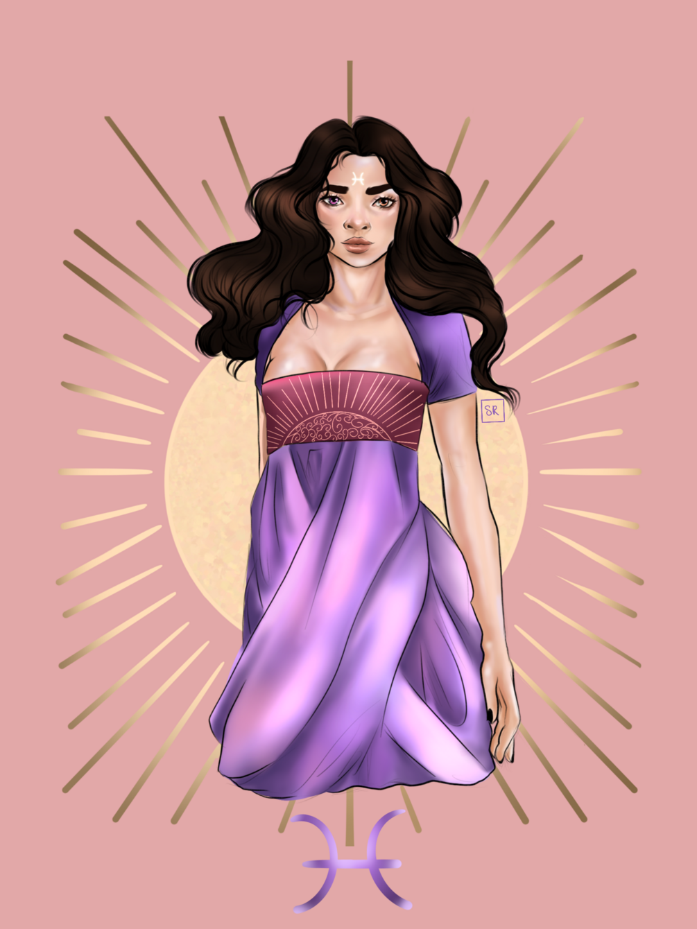 Wallpaper art of Pisces Queen: