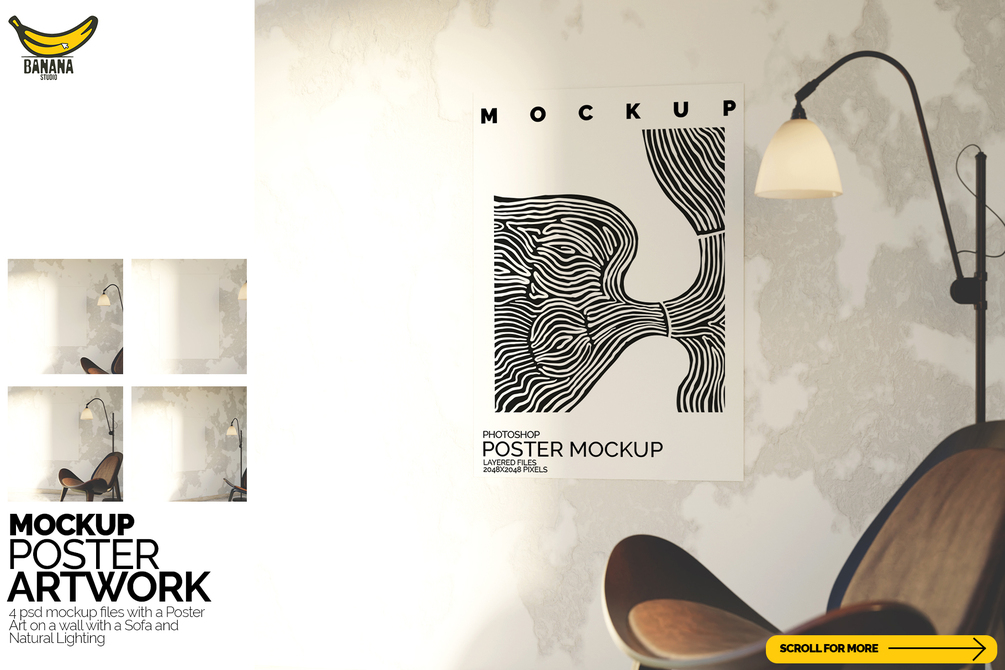 Poster Mockup Bundle for Elegant Presentations - Luxurious Serenity