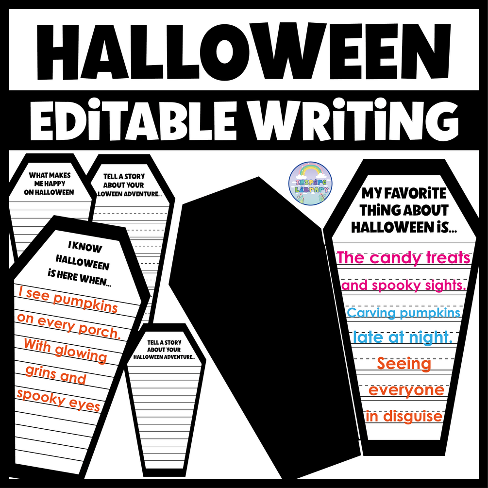 Halloween Writing Prompts Craft for Spooky Halloween Grave Witch ...
