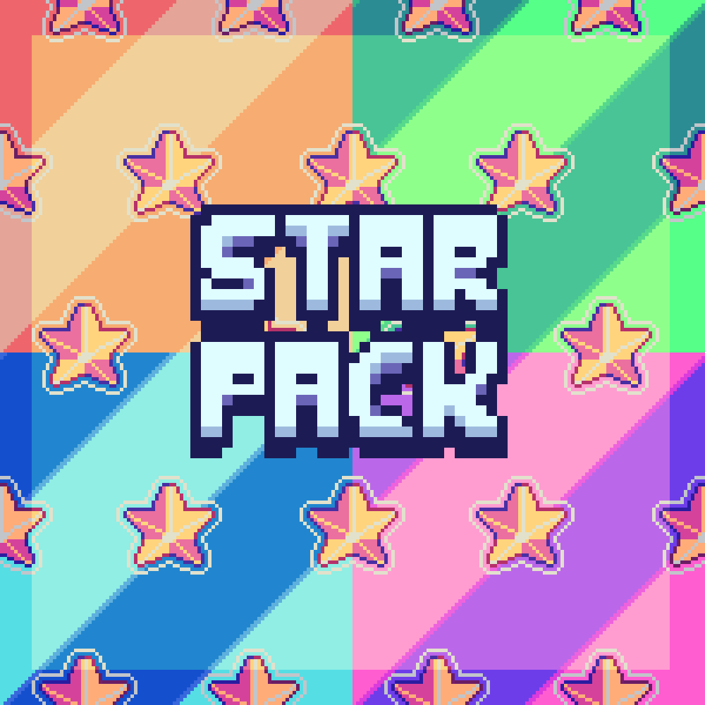 Star Repeating Pixel Background MEGAPACK