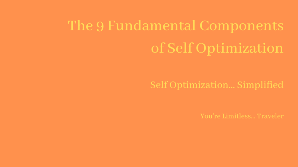 The 9 Fundamental Components of Self Optimization