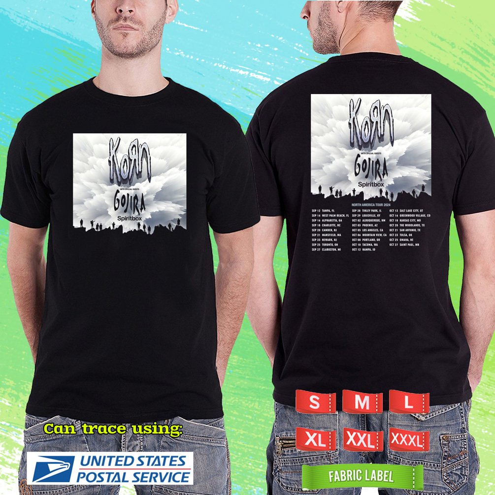 KORN WITH GOJIRA FALL USA TOUR 2024. KORN TOUR. GOJIRA TOUR. UNISEX ...