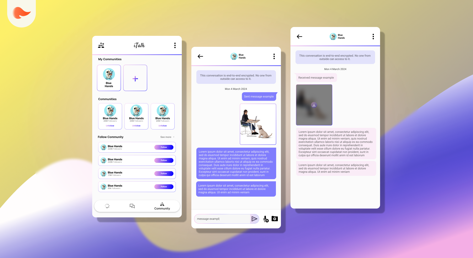 iTalk - Messaging & Communication