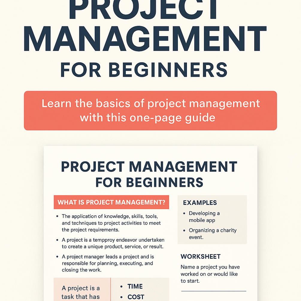 Project manager for beginners