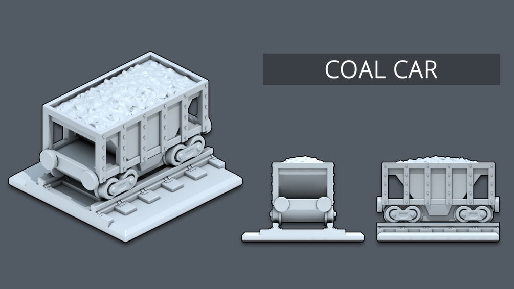 Coal Car - STL files for 3D printing - Trains & Rails World - STL ...