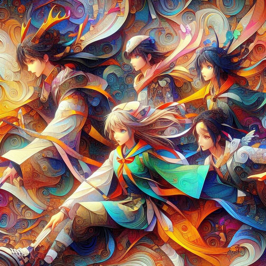 🌟 Stunning Abstract Anime Fan Art - Transform Your Space with Creativity! 🎨