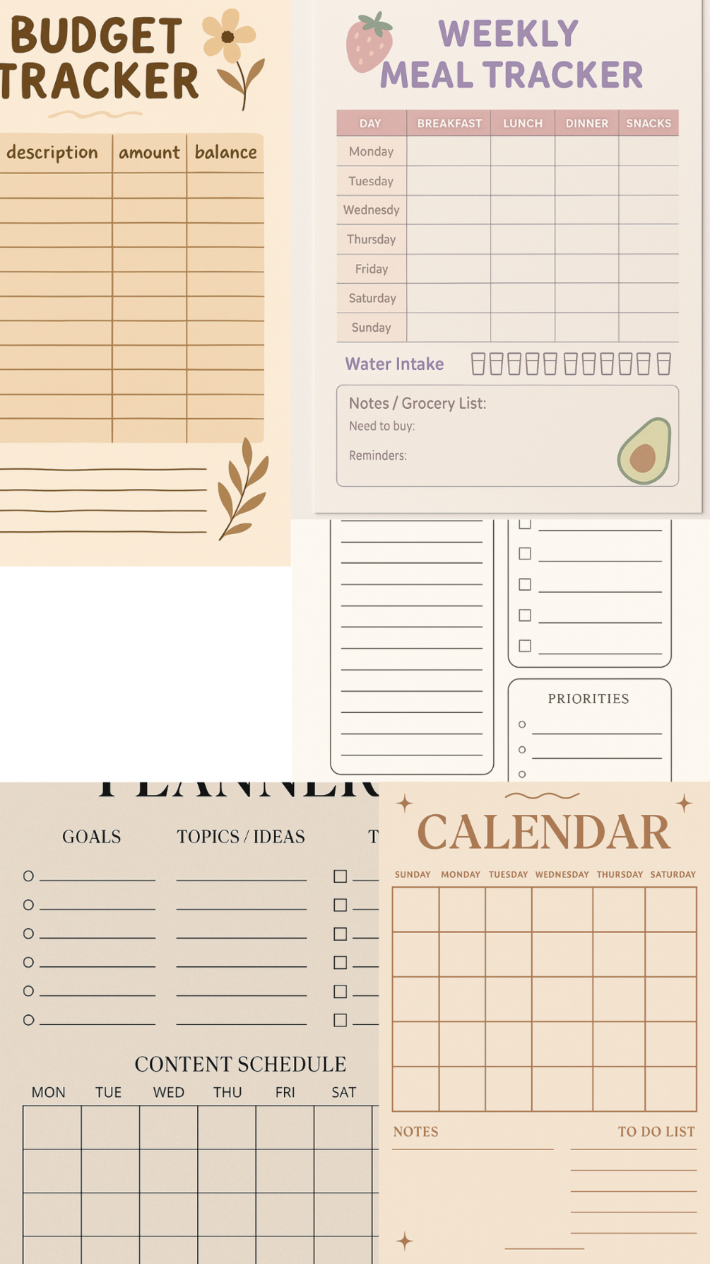 5 Editable Canva Templates