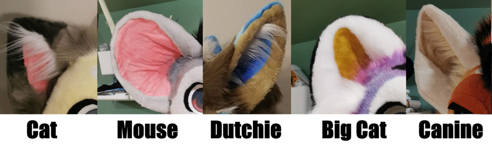 Fursuit Ears - Pattern Pack (7 styles)