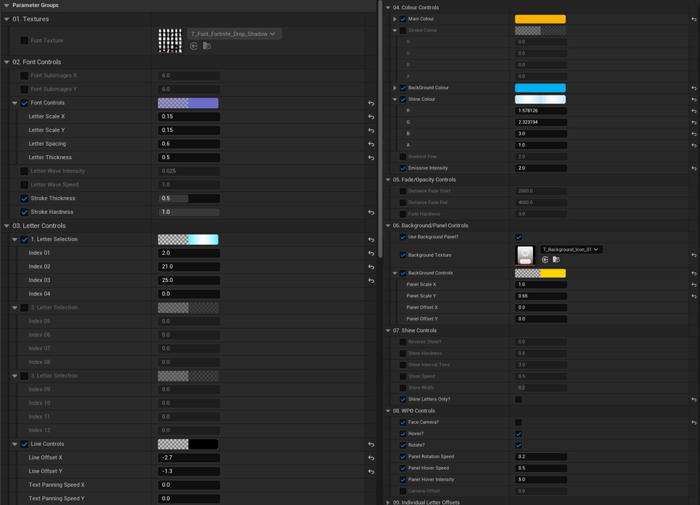 UEFN Customizable Text Material