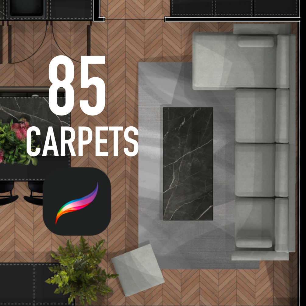 85 Carpet Elements for Procreate