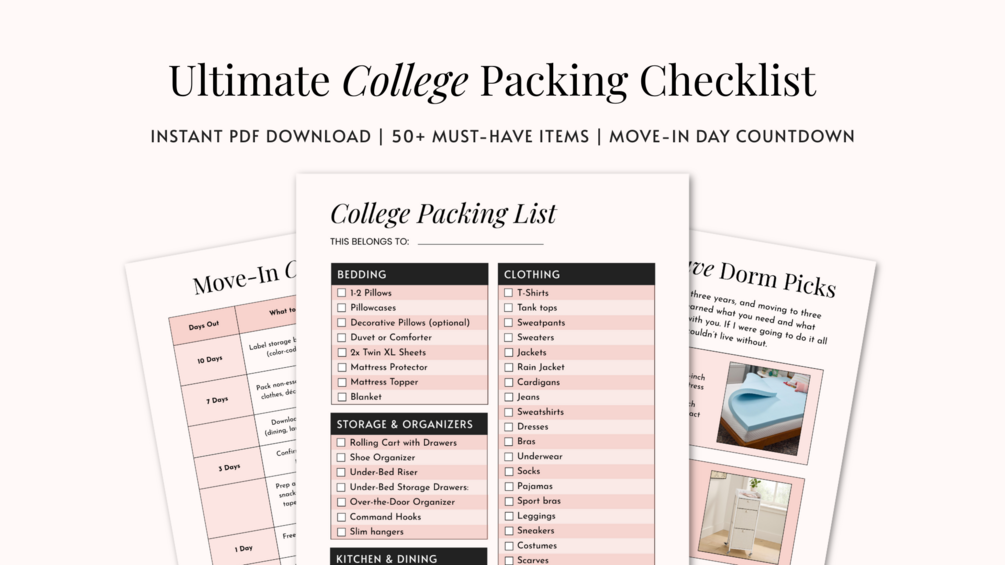 Ultimate College Packing Checklist (2025 Edition)