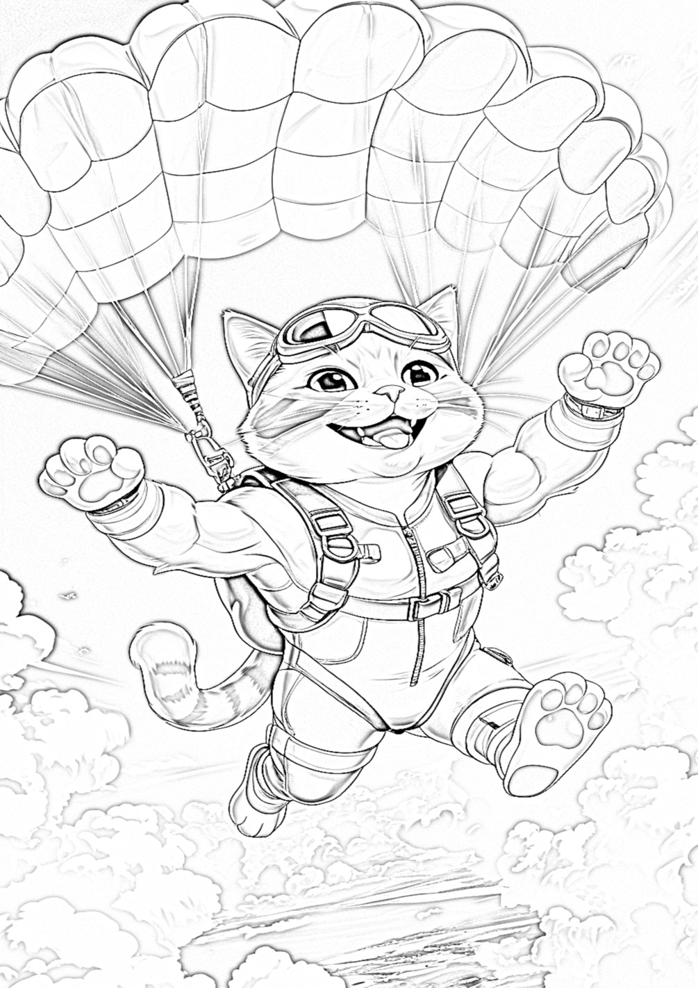 Epic Cat Adventures Coloring Pages