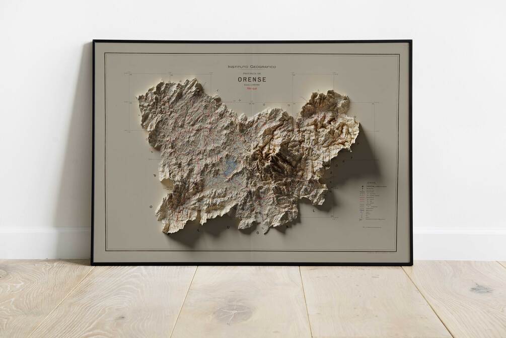 Orense. Provincial Relief Map 1946