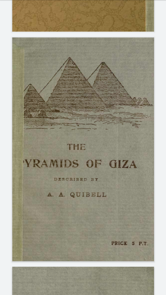THE PYRAMIDS OF GIZA by A.A.Quibell
