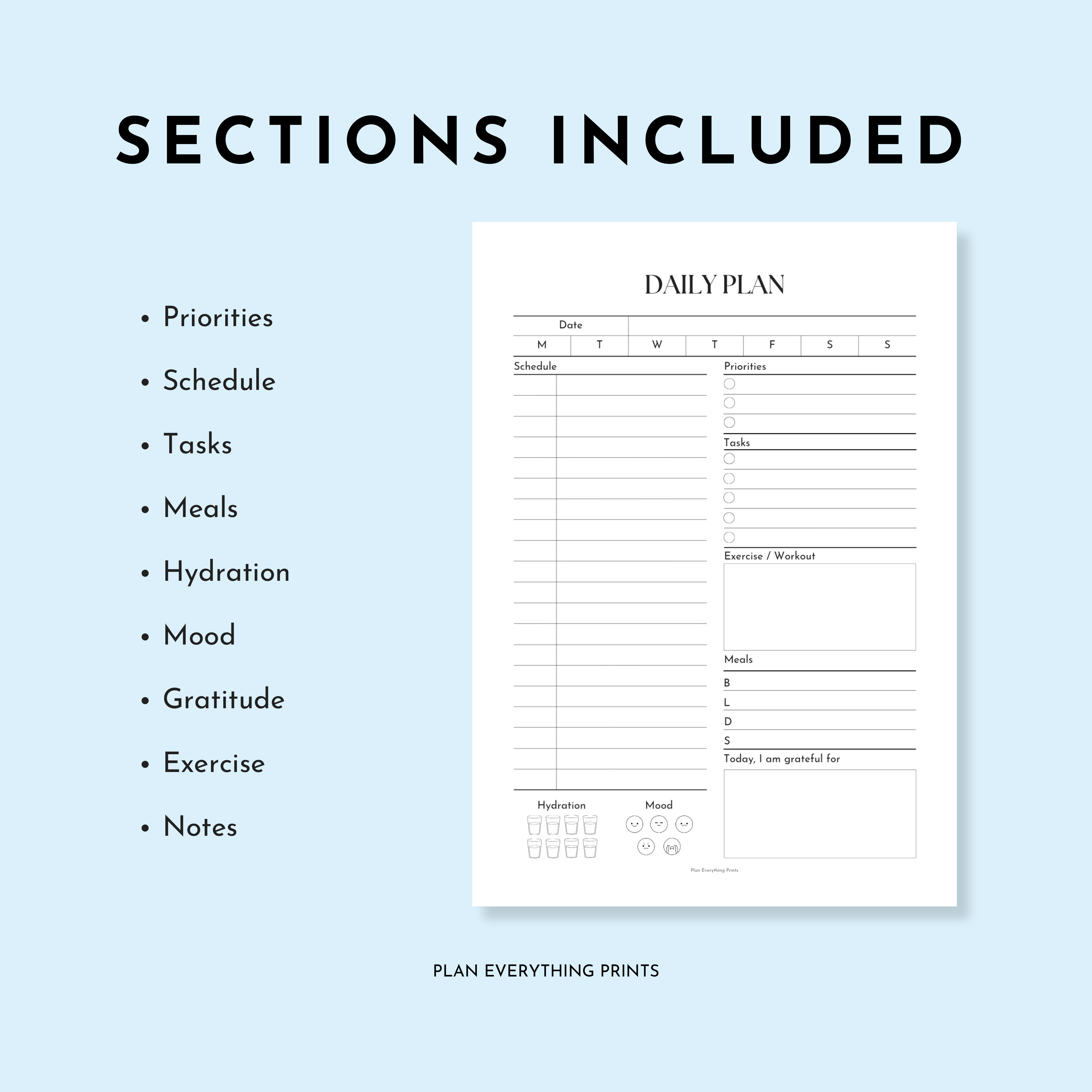Daily, Weekly, Monthly Planner Bundle, Daily Planner, Weekly Planner ...