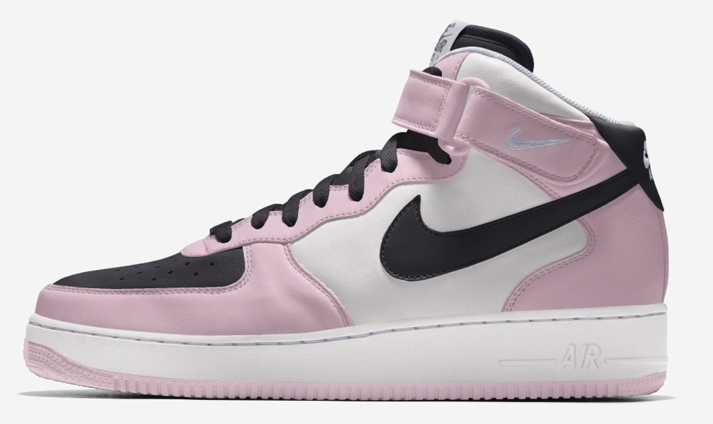 Custom Air Force 1 Mid "Royal Pink"
