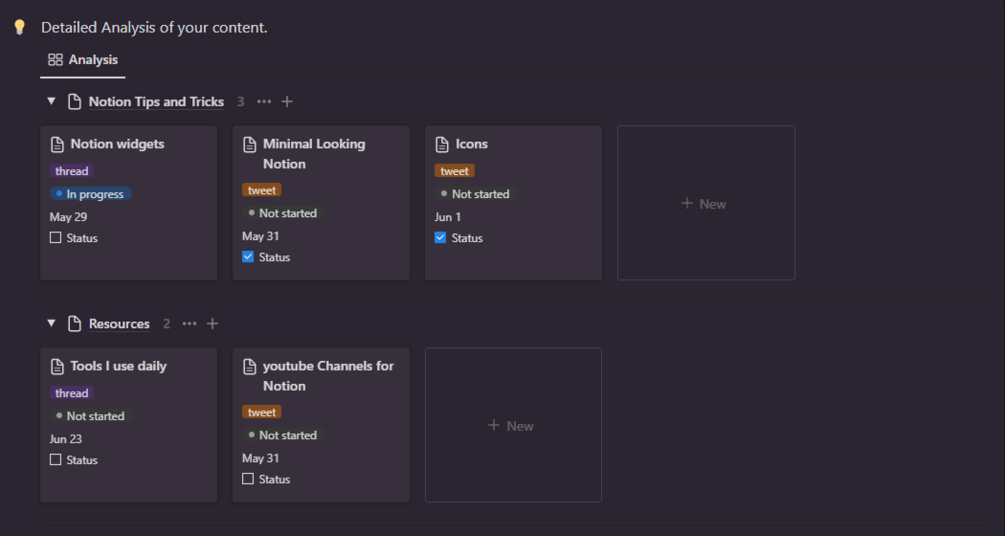 Free Notion Template for Twitter Creators