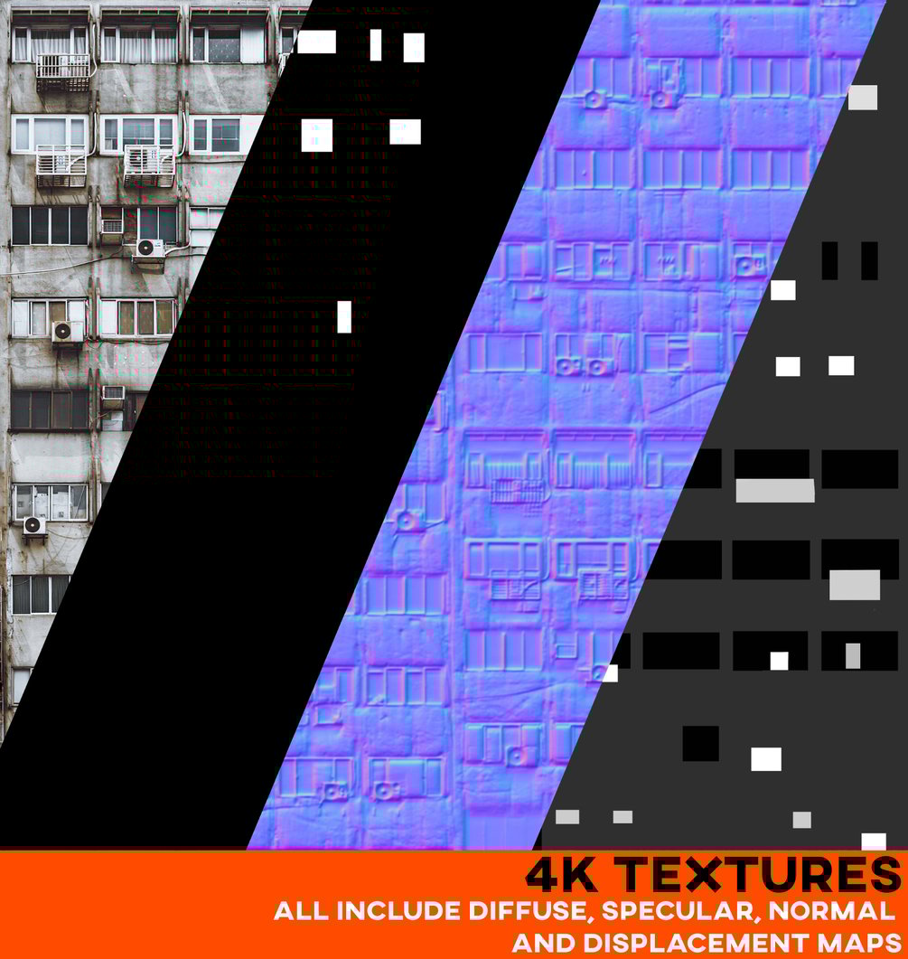 FREE textures - Apartment Buildings PBR Materials (4K)