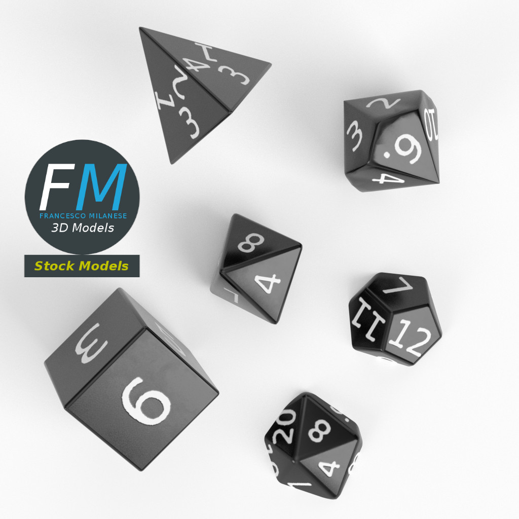 3D MODEL - RPG dice set