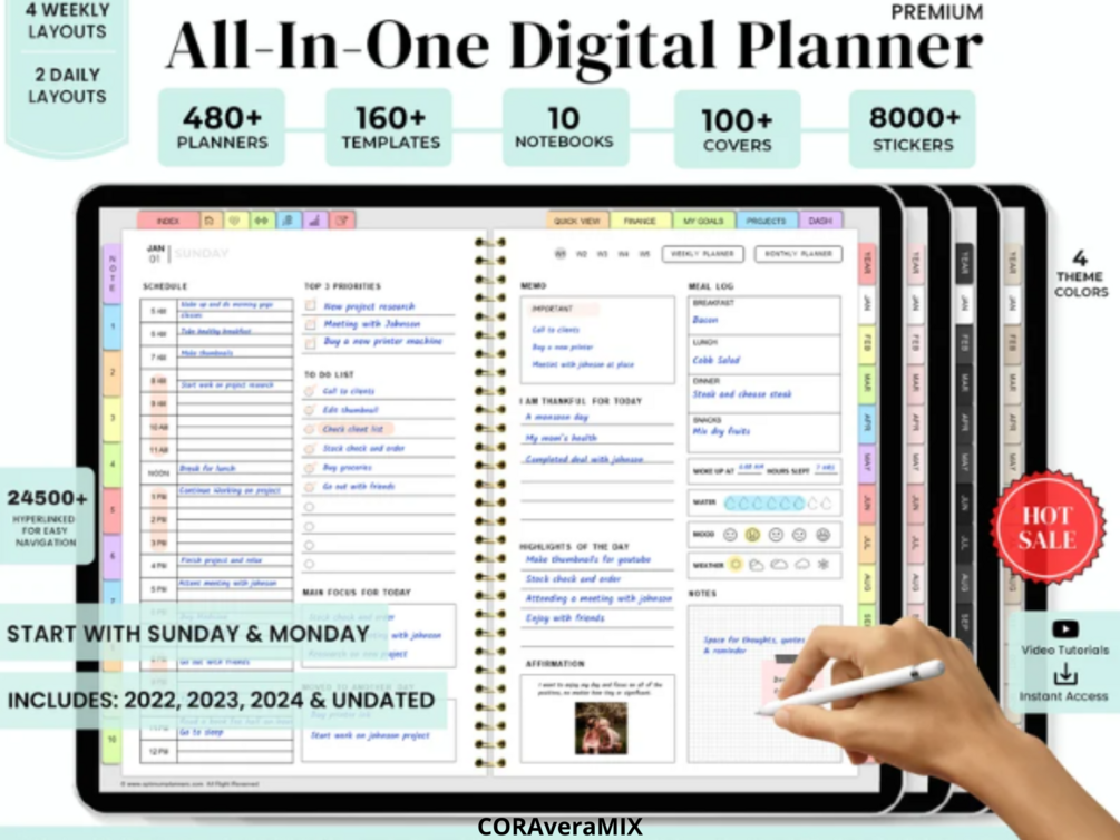 Digital Planner, Goodnotes Planner, Daily Digital Planner, iPad Planner ...