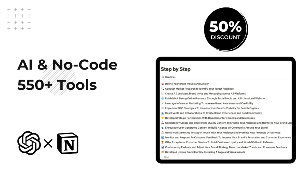 550+ AI & No-Code Tools