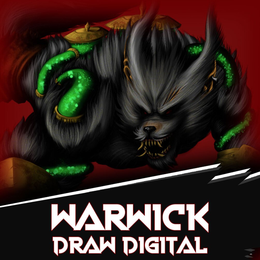 Warwick Draw - poster Warwick League of Legends