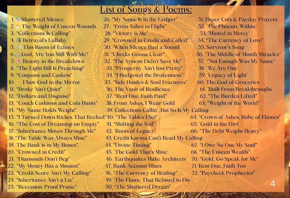 The God Within: Spiritual Song Book of Inspiration and Strength.