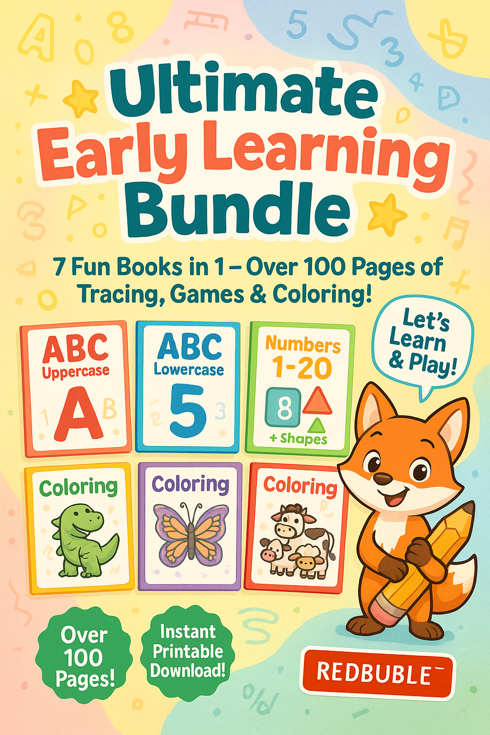 Ultimate Early Learning Bundle – ABC, Numbers, Shapes & Coloring Fun
