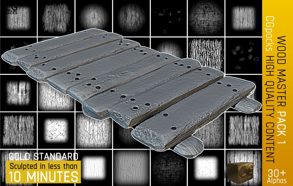 Wood Master Pack 1 (Sculpting Alphas)