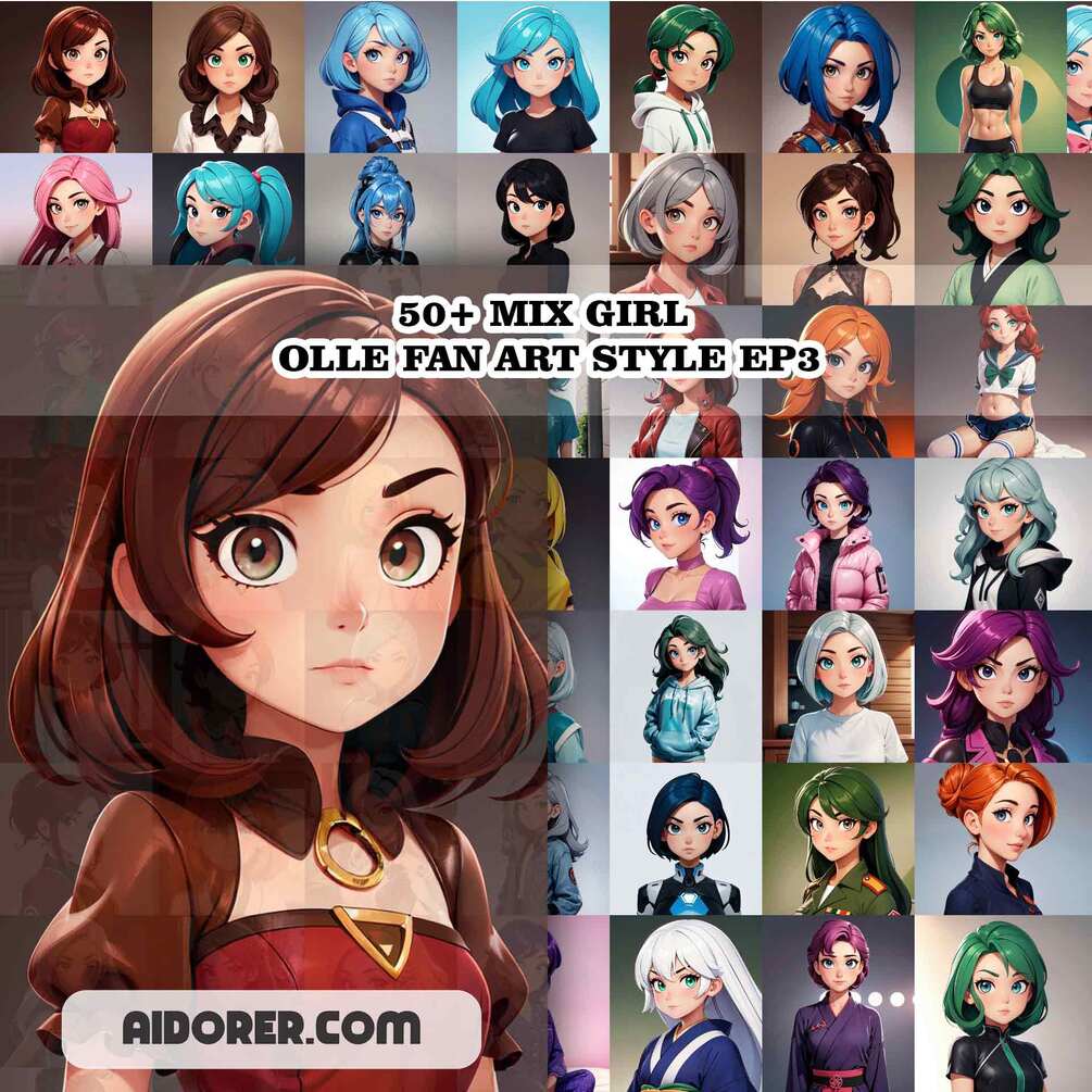 50+ MIX GIRL OLLE FAN ART STYLE EP3