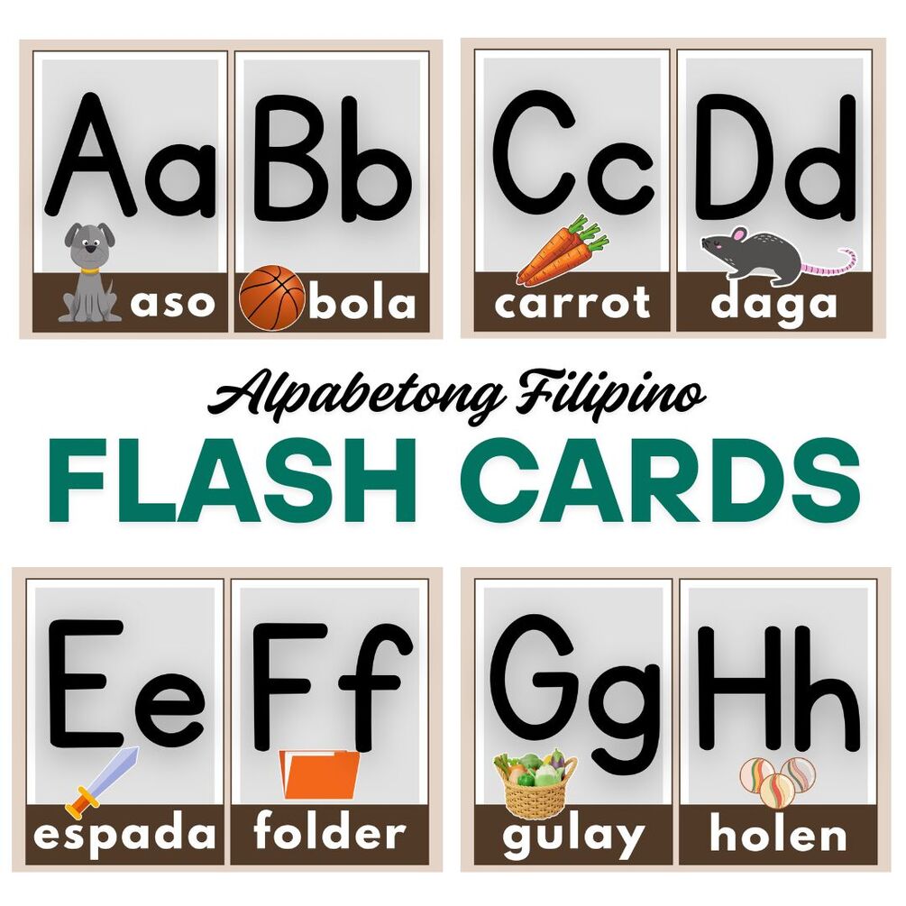 Alpabetong Filipino Flash Cards