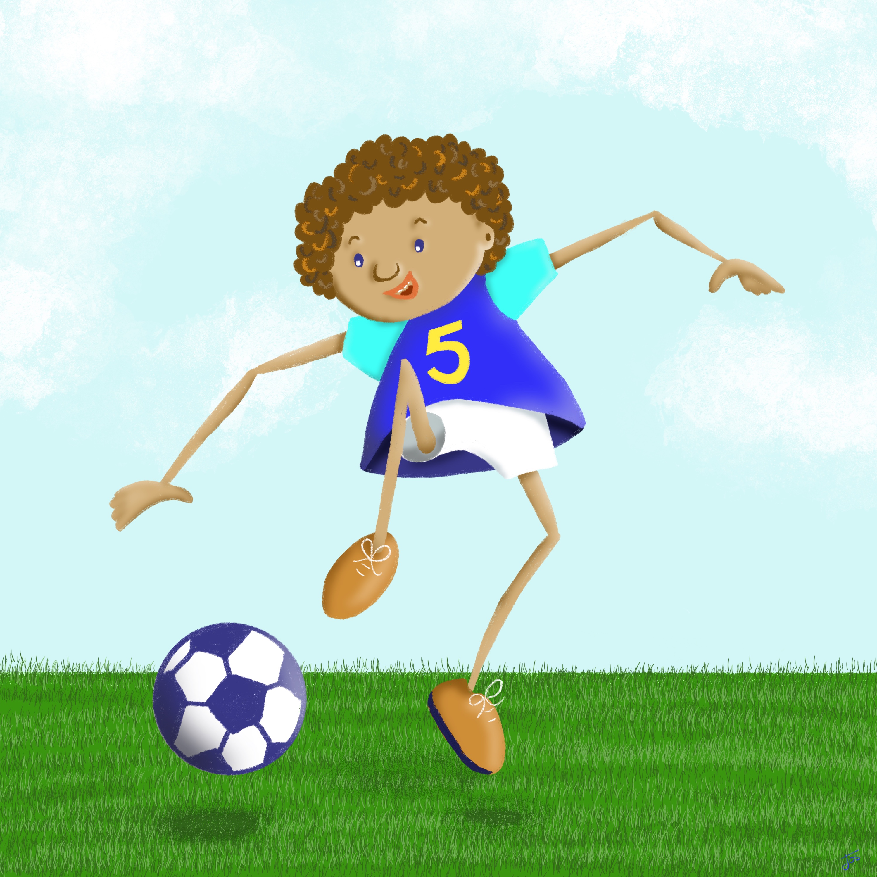 Kid with ball