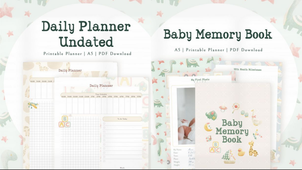 👶🌸 Nursery – The Ultimate Digital Planner Bundle for Moms & Babies