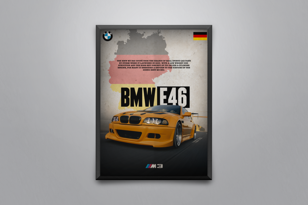 BMW E46 M3 Poster (Printable Poster)
