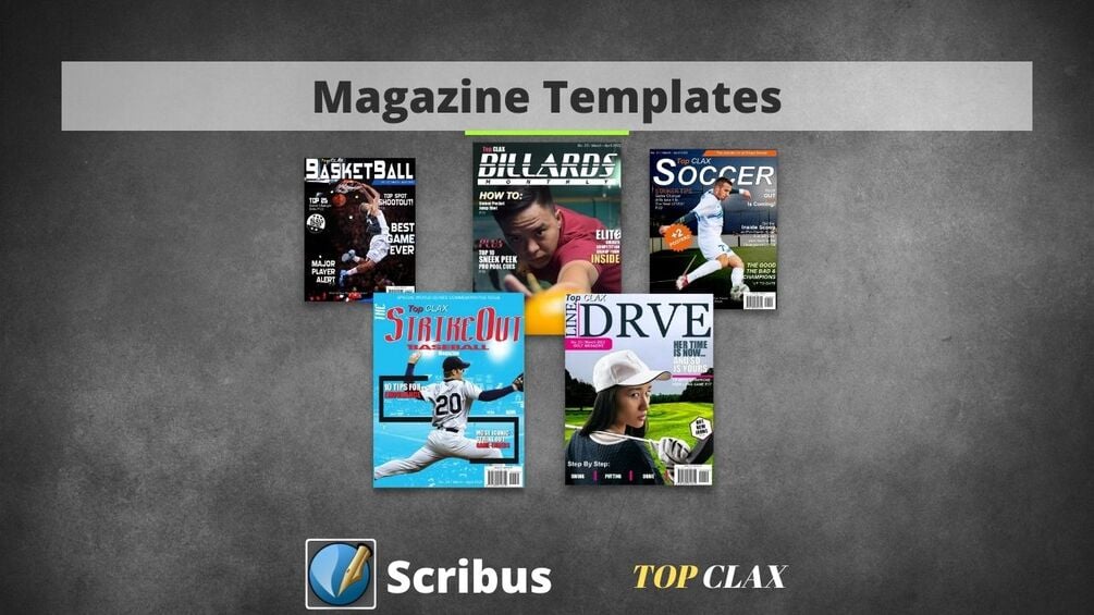 Scribus Magazine Cover Sports Templates