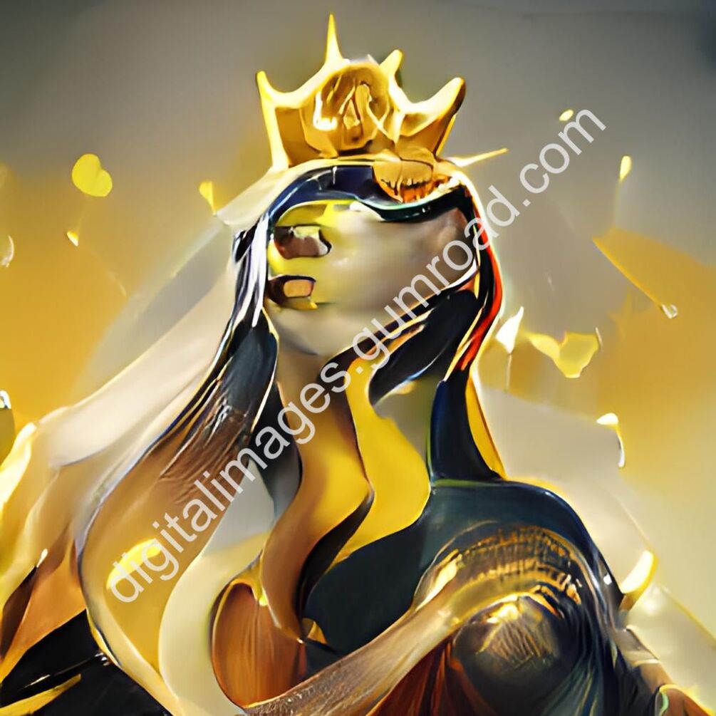 Queen of Gold #6 - Printable Digital Art