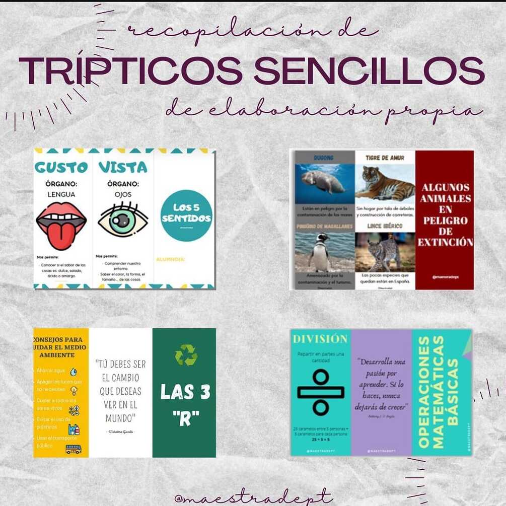 RECOPILACIÓN DE TRÍPTICOS - ELABORACIÓN PROPIA @maestradept
