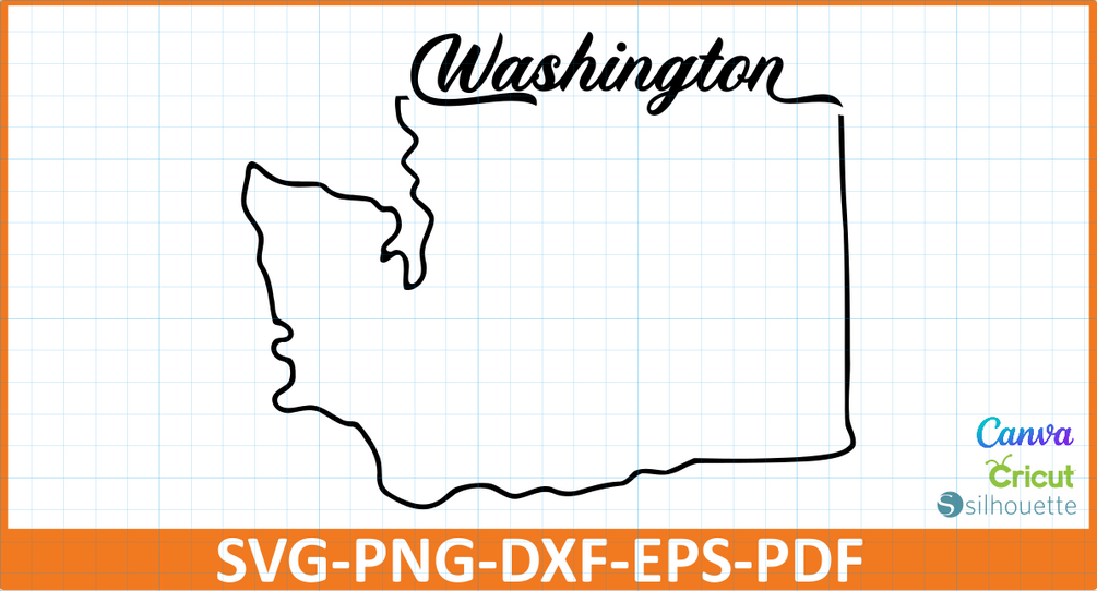 Washington State SvG,PnG,DxF,EpS,PdF file,Ready for Canva,Cricut ...