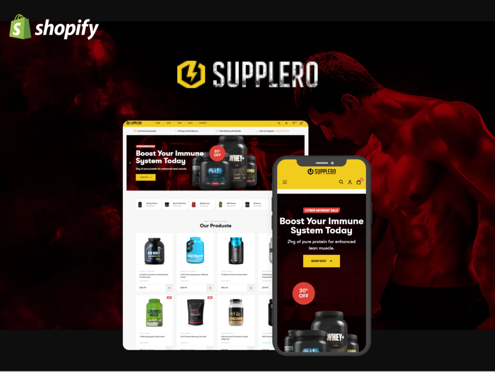 AP SUPPLERO – THE BEST GYM SUPPLEMENTS SHOPIFY THEME FEATURES