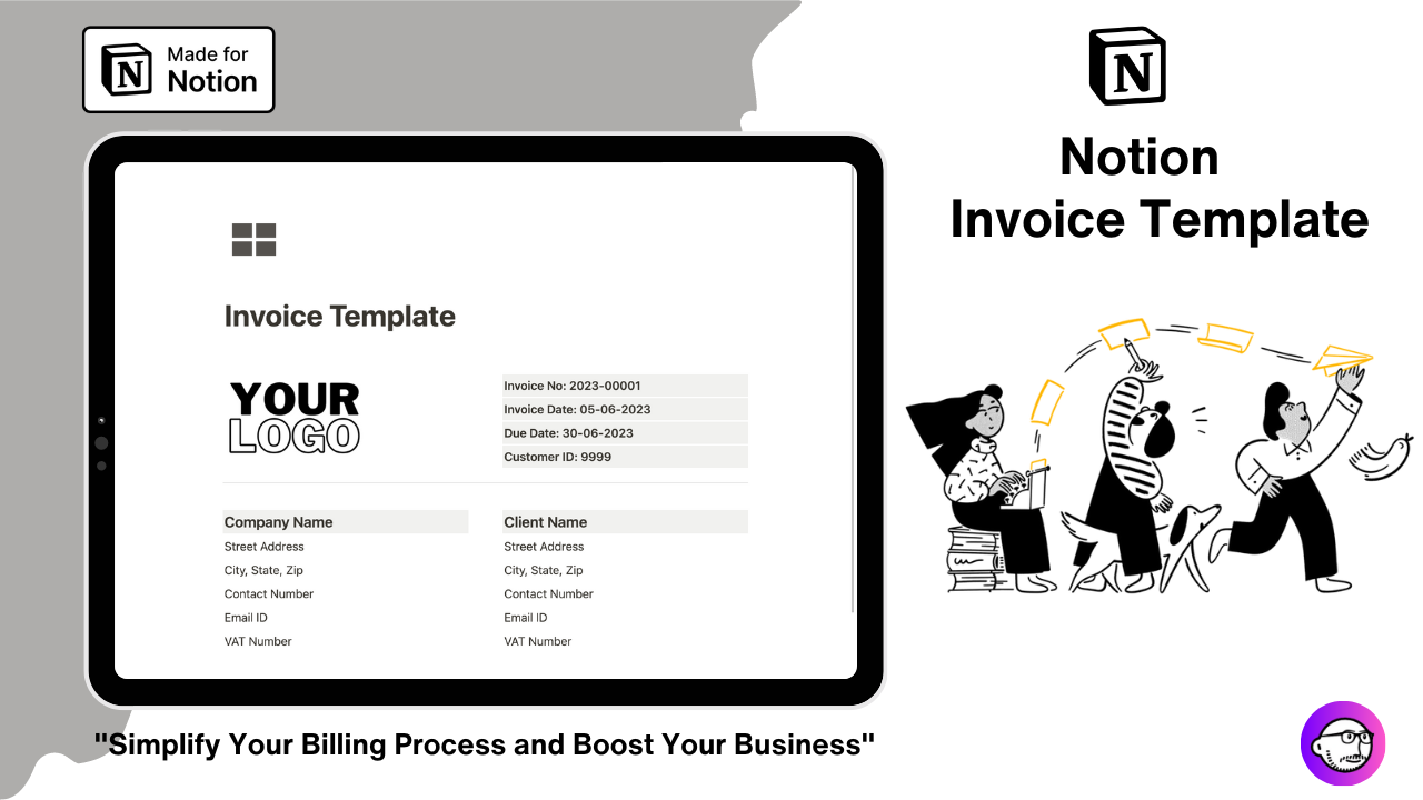 GRAB Notion Invoice Template for FREE!!! - iamsourabhshen