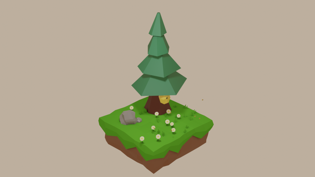 Low Poly Nature Scene