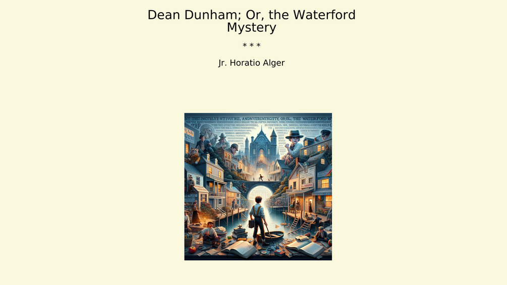 Dean Dunham; Or, the Waterford Mystery