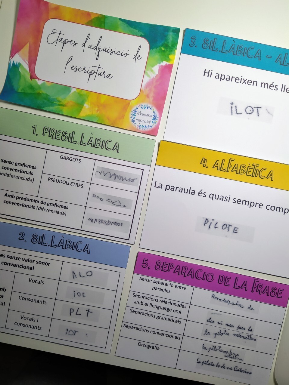 Adquisición de la escritura (CAST/CAT)