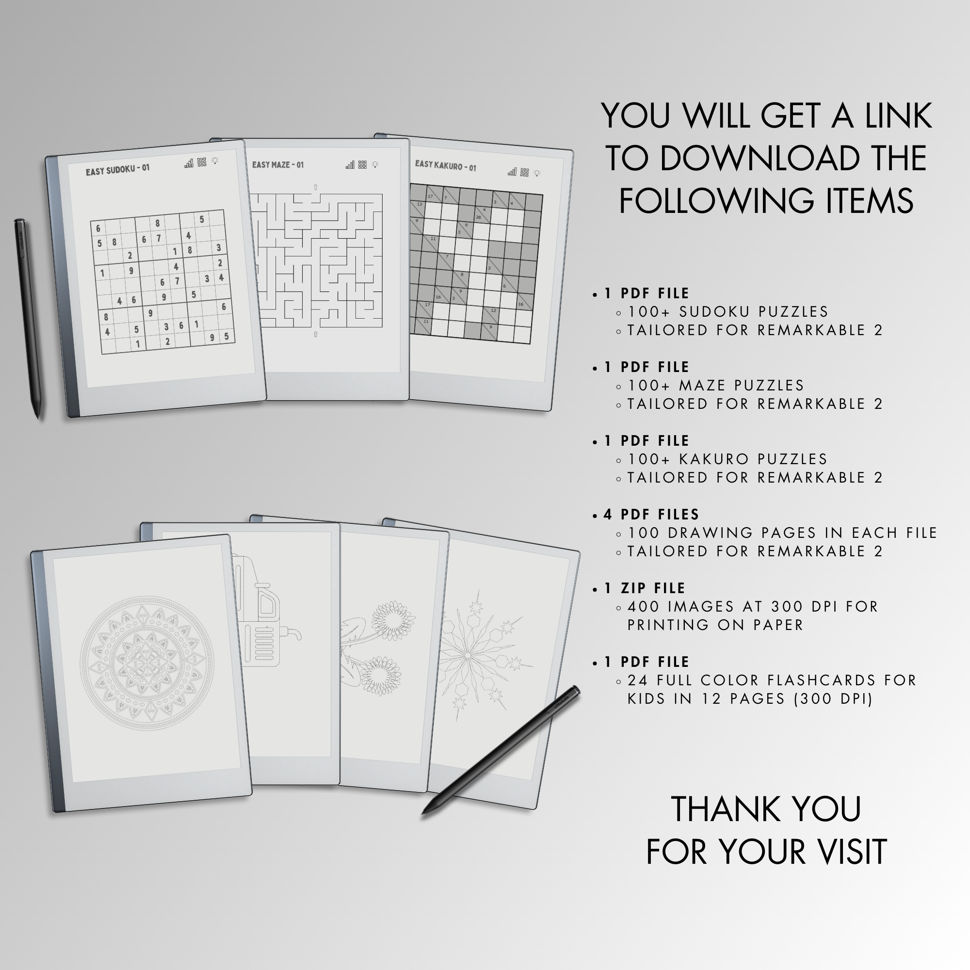 Remarkable 2 Starter Puzzle Bundle - Featuring The Classic Sudoku ...