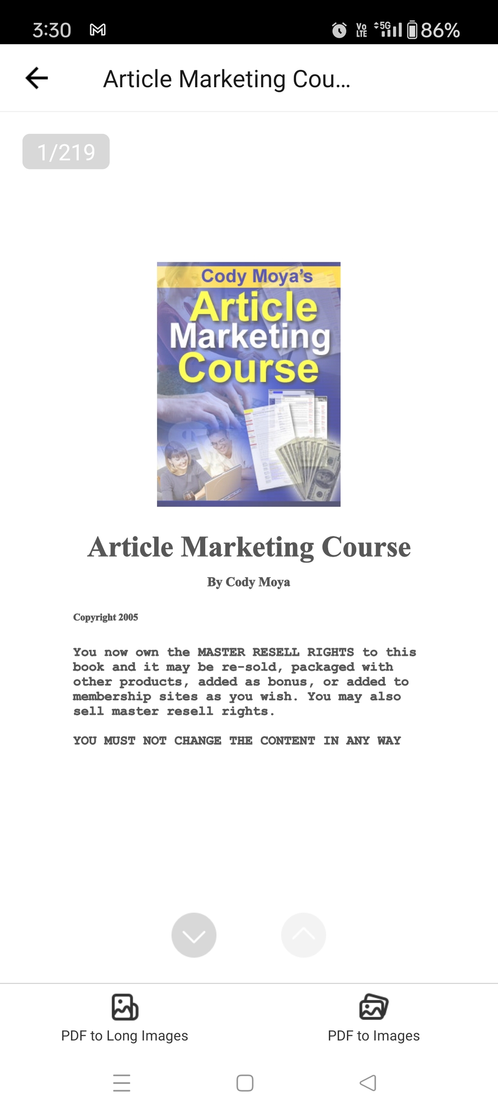 ARTICLE MARKETING COURSE