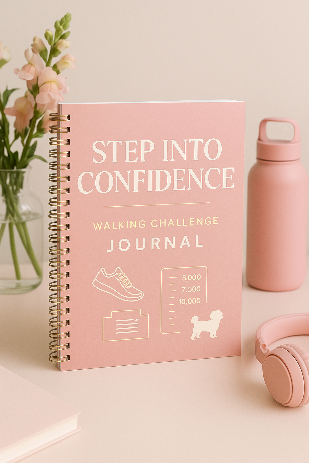 “Step Into Confidence: 30-Day Walking Challenge Journal”
