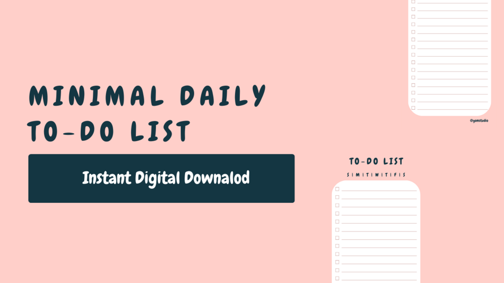 Minimal Daily To-do List Notepad