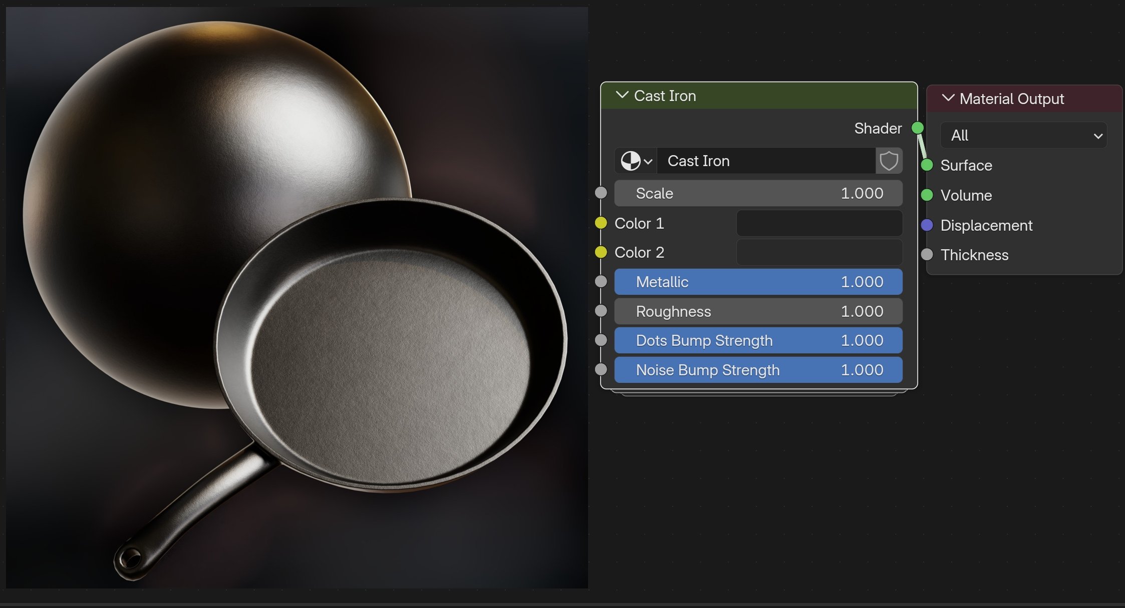 Procedural Cast Iron Material