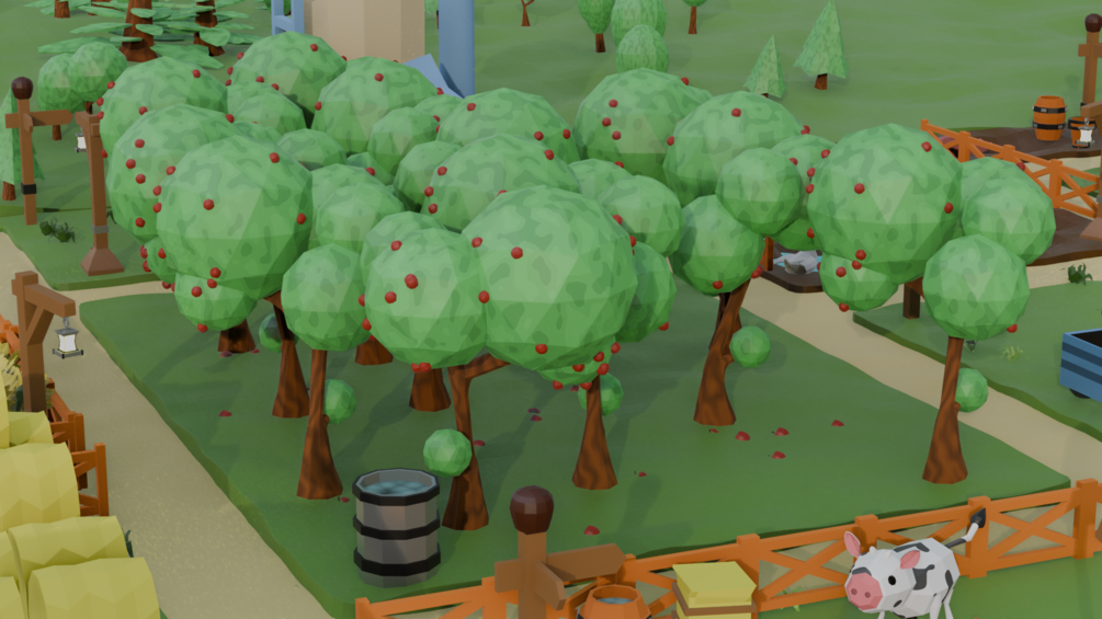 Low-Poly Farm Asset Pack for Blender