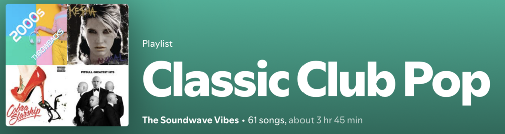 Classic Club Pop Playlist